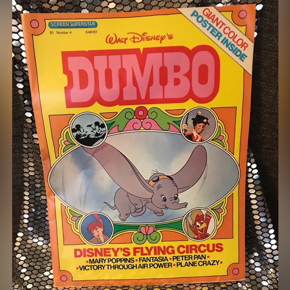 Disney | Wall Decor | Vintage Disney Dumbo Circus Poster Rare Foldout ...